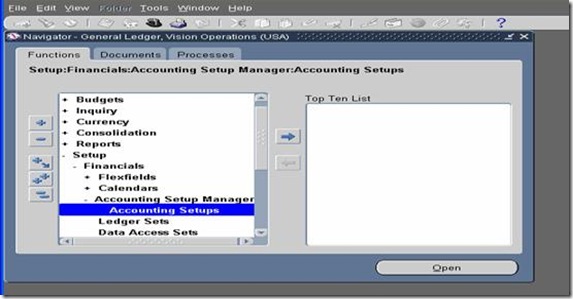Oracle Applications: How to configure GL in R12